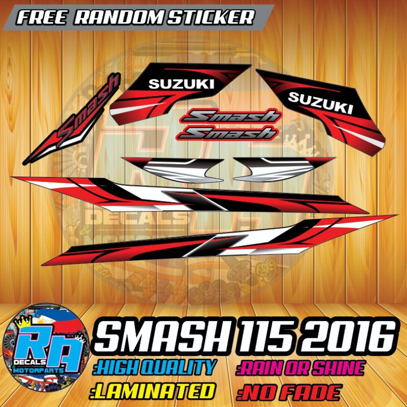 Suzuki Smash 115 2016 Model Stock Decals | Shopee Philippines