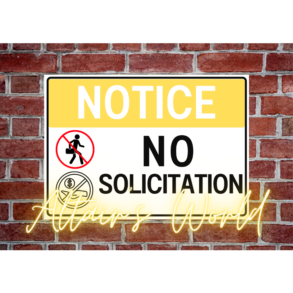 No Solicitation Sign No Solicitation Signage No Solicitation Sticker No ...