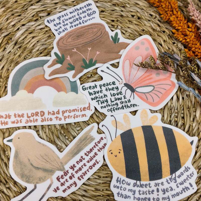 Bible Verses Sticker | waterproof | glitter | die cut kawaii sticker ...