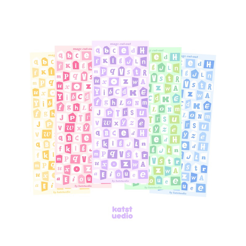 50+ PCS Magz Cut-Out Magazine Aesthetic-Inspired VINYL Letter Sticker ...