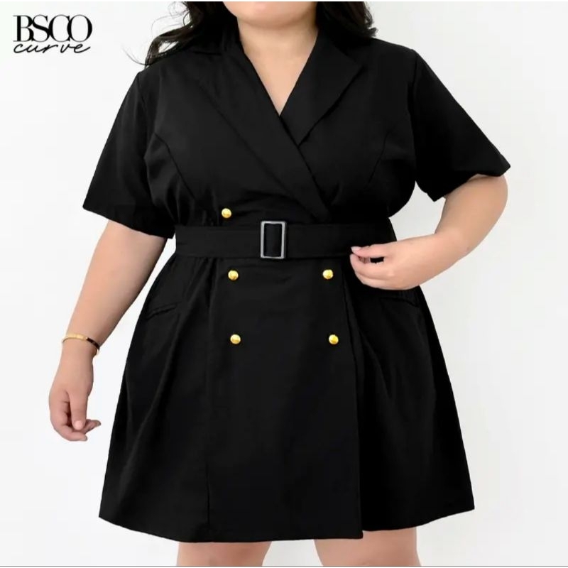 ONHAND PLUS SIZE XL-6XL BSCO CURVE DAKOTA BLAZER DRESS - CHUBBY CURVY ...