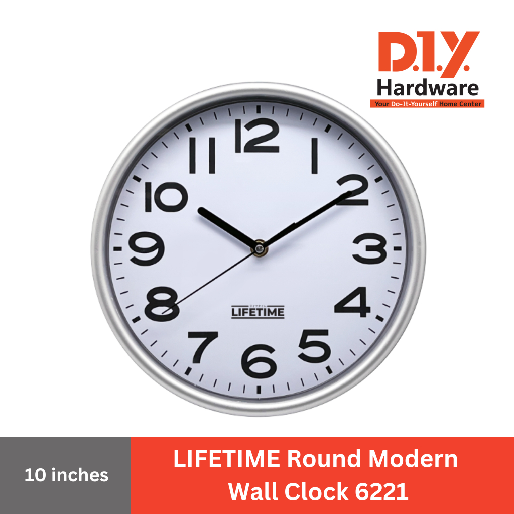Lifetime 6251 Round Modern Wall Clock 10" | Shopee Philippines
