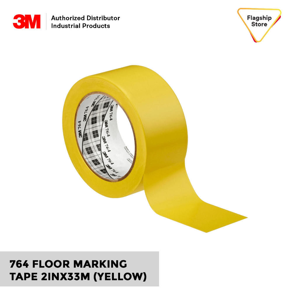 3M™ VINYL FLOOR MARKING TAPE 764 YELLOW 2INX33M | Shopee Philippines