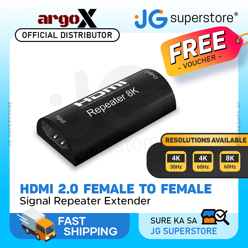 ArgoX 8K Ultra HD HDMI 2.0 Female to Female Repeater w/ IR-RX Extension ...