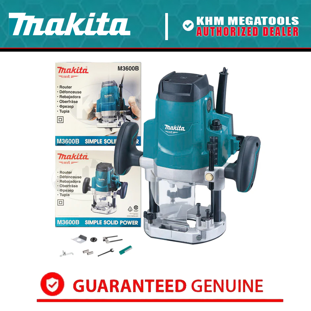 Makita MT M3600M / M3600B Plunge Router (1/4"&1/2") 1,650W •khm ...