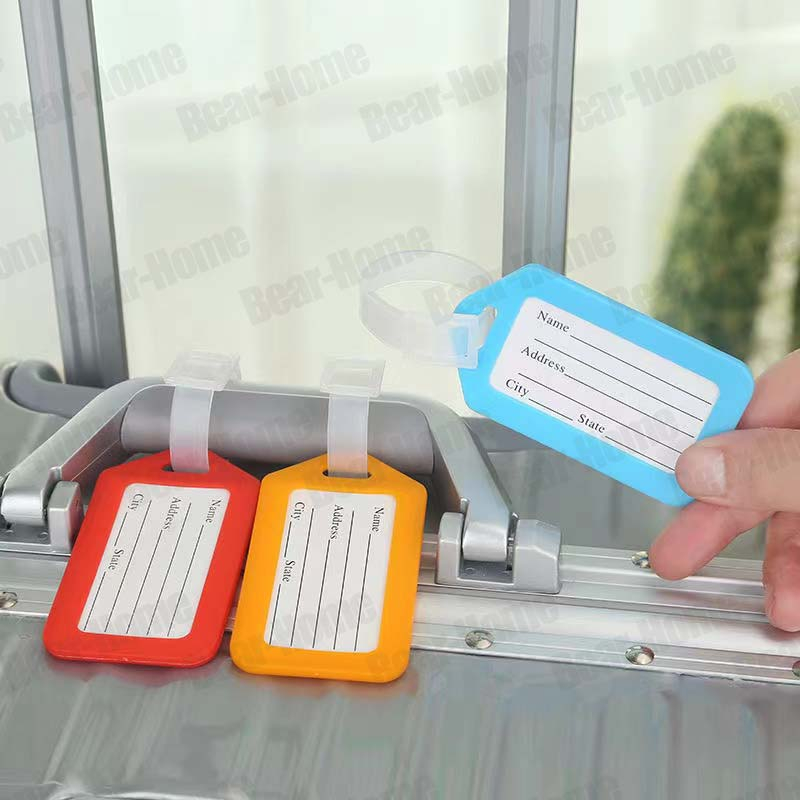 【2-4pcs】Travel Bag Tag Plastic Luggage Tags Suitcase Tags School Bag ...