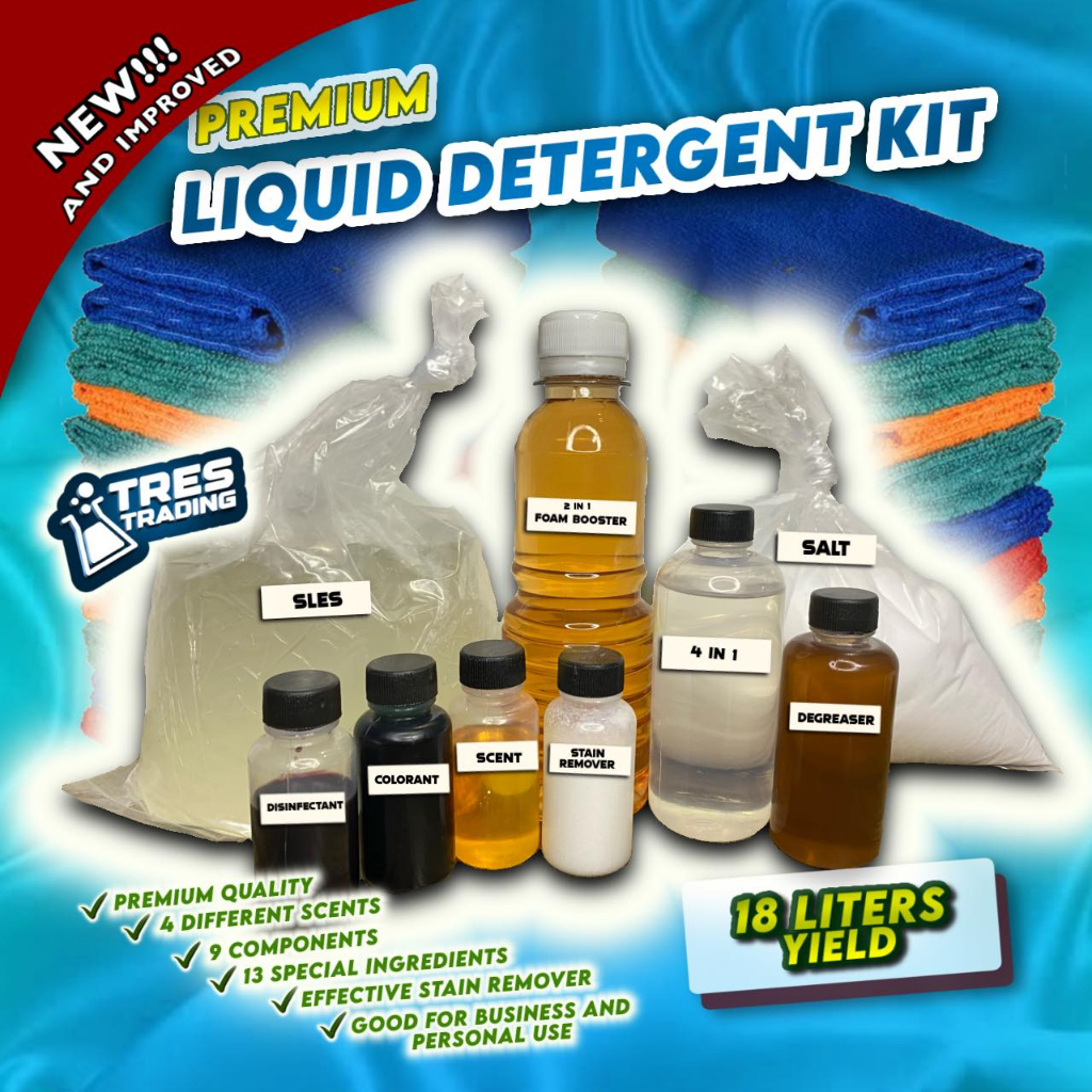DIY LIQUID DETERGENT KIT TRES TRADING 18 LITERS YIELD | Shopee Philippines