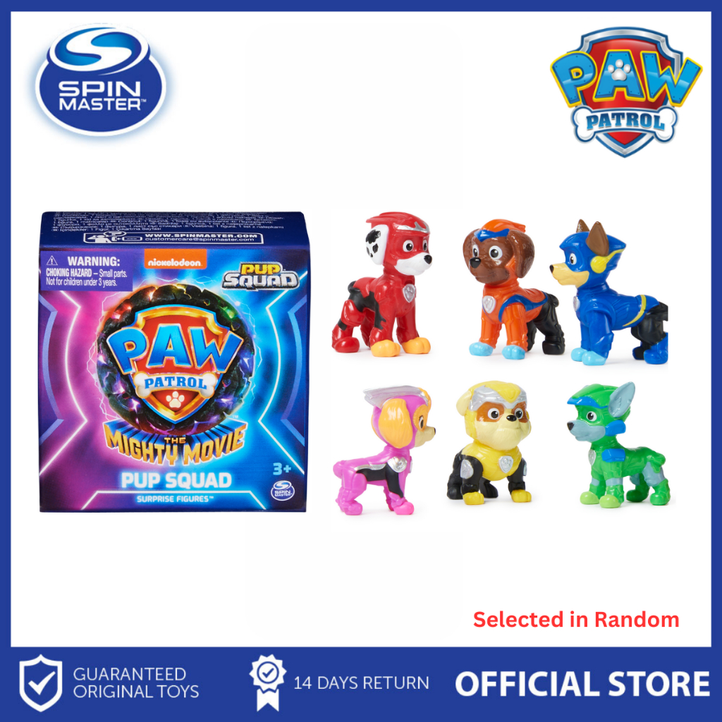 Paw Patrol The Mighty Movie Pup Squad Surprise Pawket Figures ...