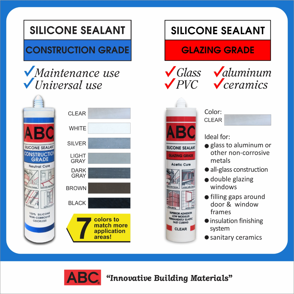 ABC Silicone Sealant (Construction Grade) 300ml | Shopee Philippines
