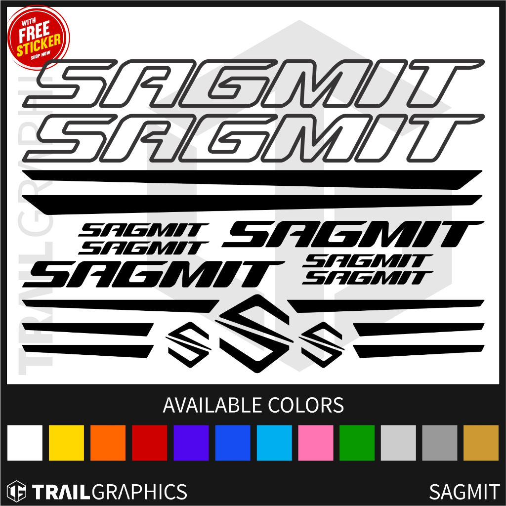 SAGMIT Outline Design Sticker Decal Vinyl for Mountain Bike, Road Bike ...