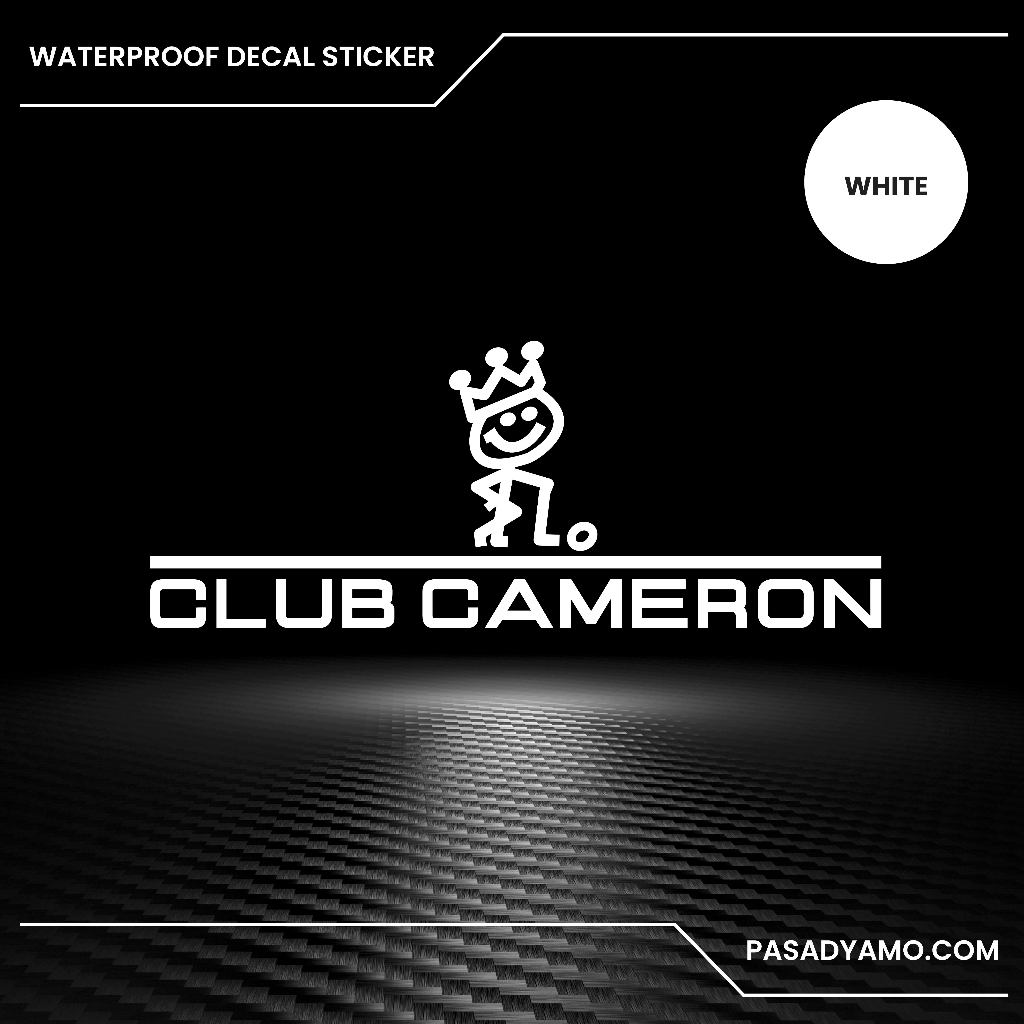 Club Cameron Logo Decal Sticker for Cars, Motorcycles, Laptops 10 x 4 ...