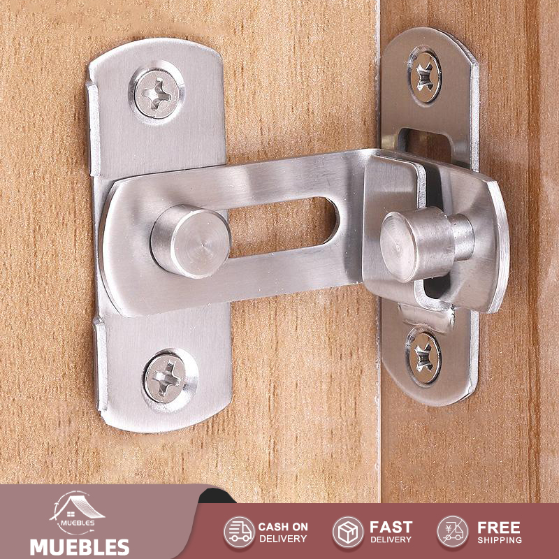 90 Degree Hasp Latches Stainless Steel Sliding Door Chain Locks ...