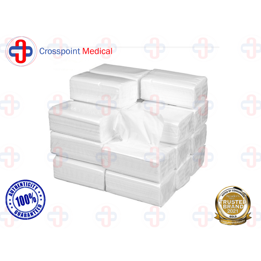 Native Wood Pulp Facial Tissue Interfolded Paper Tissue 4 PLY | Shopee ...