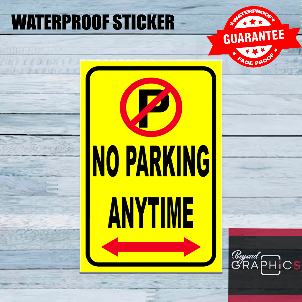 Beyond Graphics No Parking I Bawal Pumarada Sign PVC Sticker Metal ...