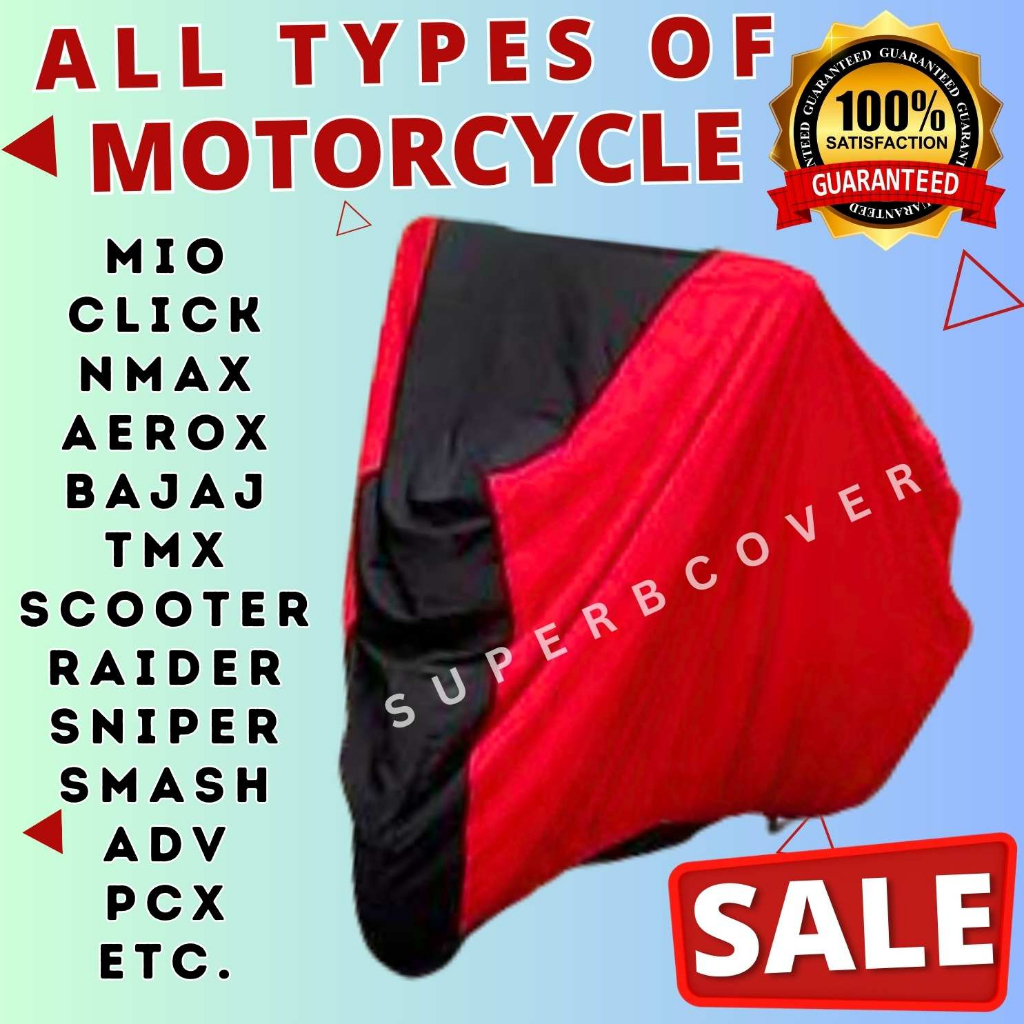 MOTORCYCLE COVER ALL TYPES TMX/ SCOOTER/ RAIDER/ MIO/ CLICK/ NMAX ...