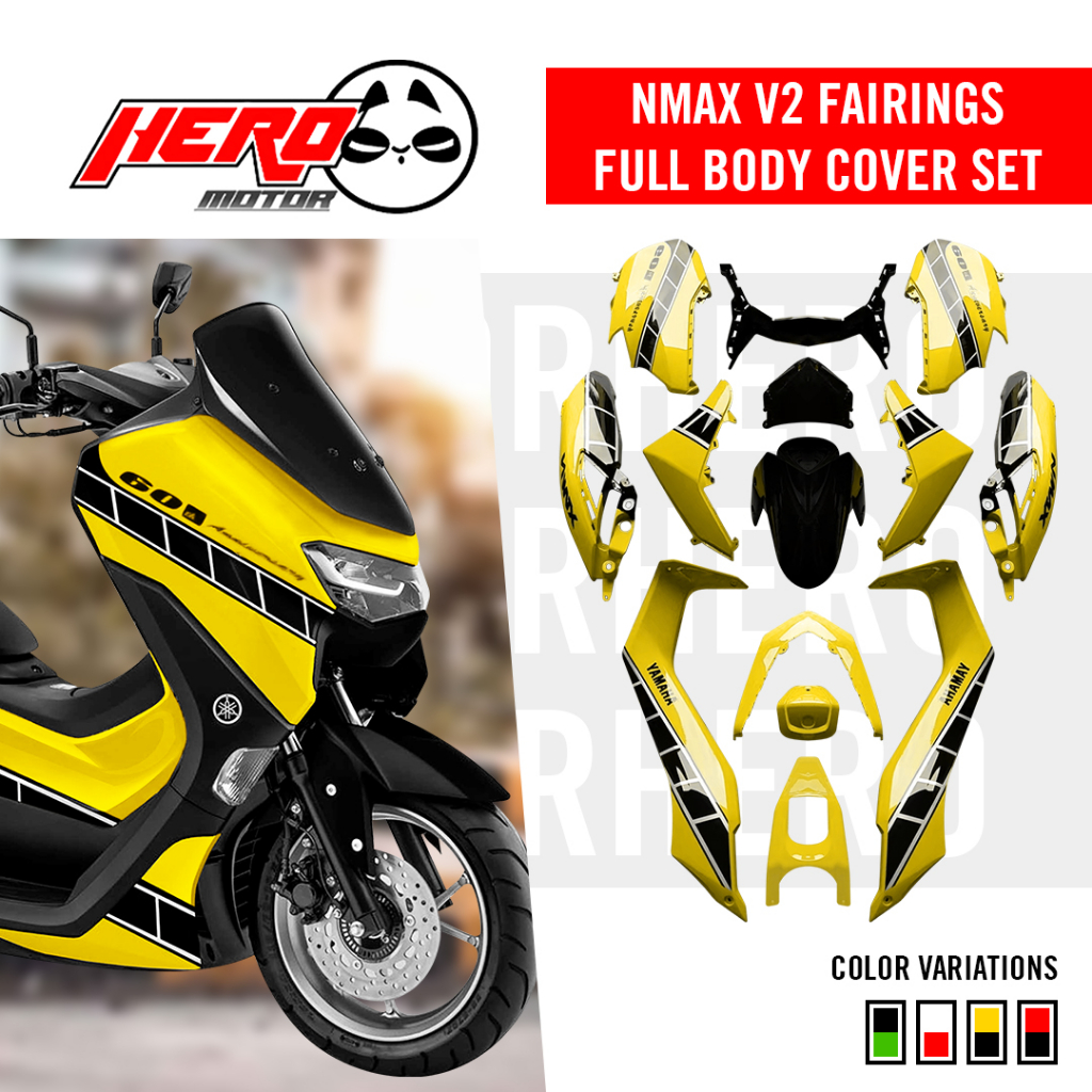 Nmax v2 Fairings Set Original with Decals Set World GP 60th Design Full ...