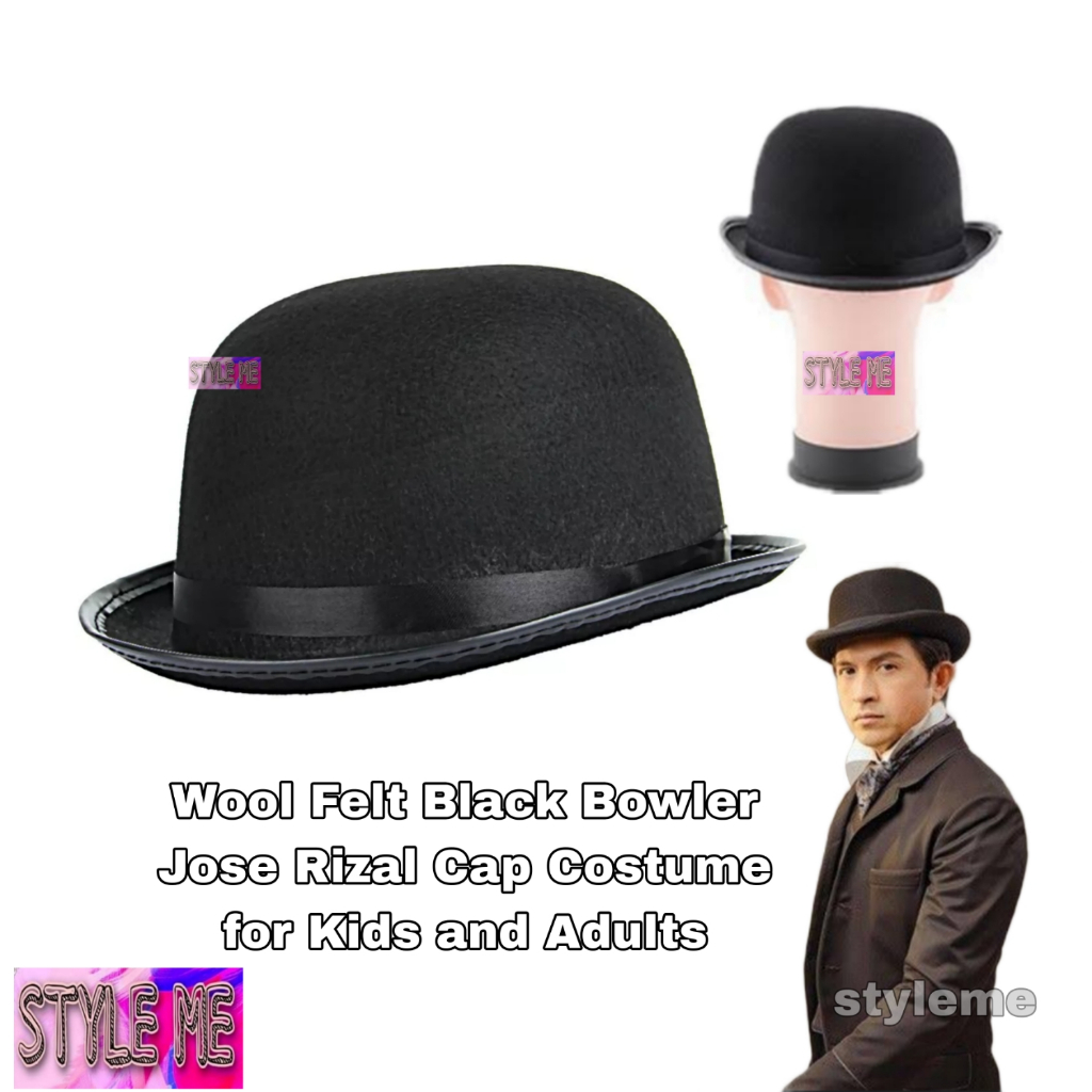 Bowler Cap Jose Rizal Cap Costume Hat For Kids and Adult 2 size ...