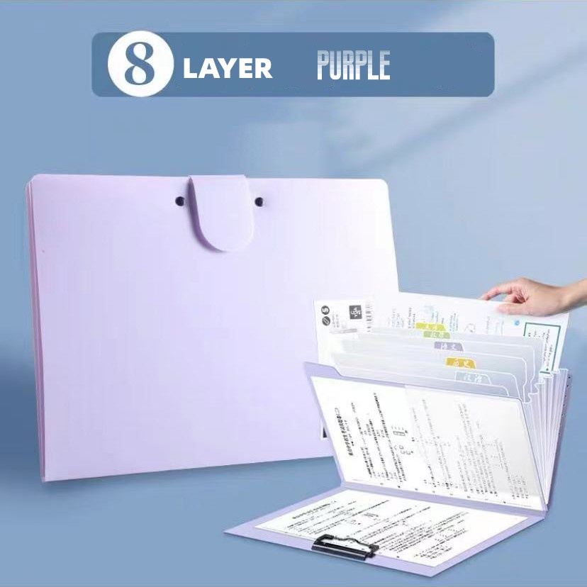 2 In 1 Expanding File Clipboard With Cover Long/A4 Folder Document ...