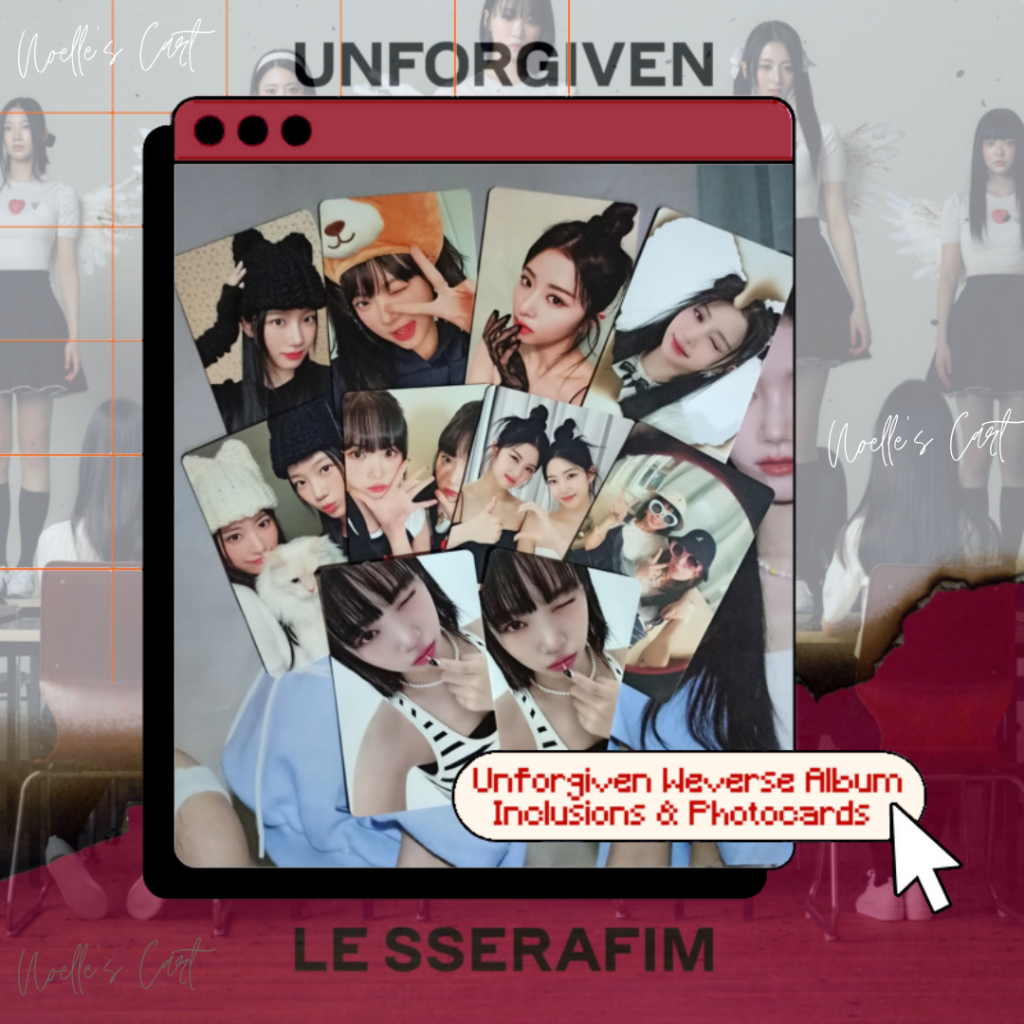 LE SSERAFIM UNFORGIVEN WEVERSE COMPACT ALBUM VER. INCLUSIONS PHOTOCARD ...