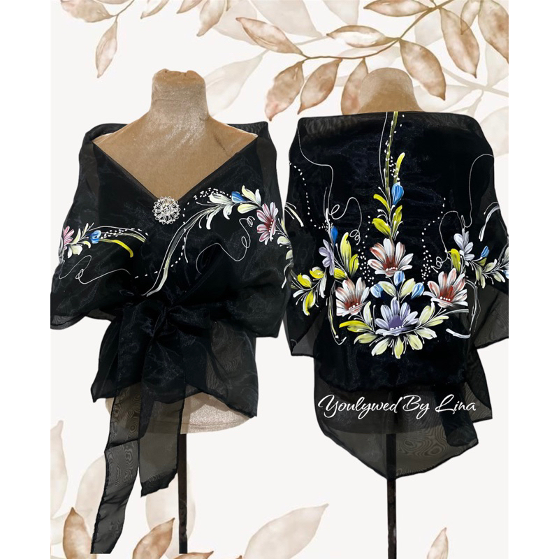 Modern Filipiniana Wrap Around (HAND PAINTING) | Shopee Philippines
