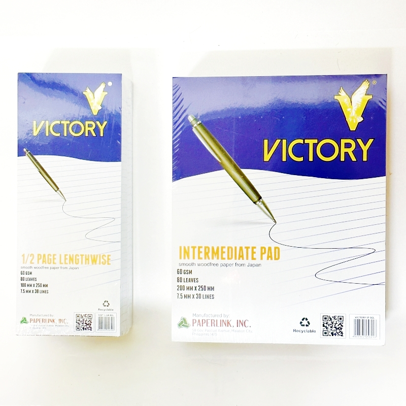 10pads Victory Intermediate Pad Paper/lengthwise/crosswise/ 1/4page ...