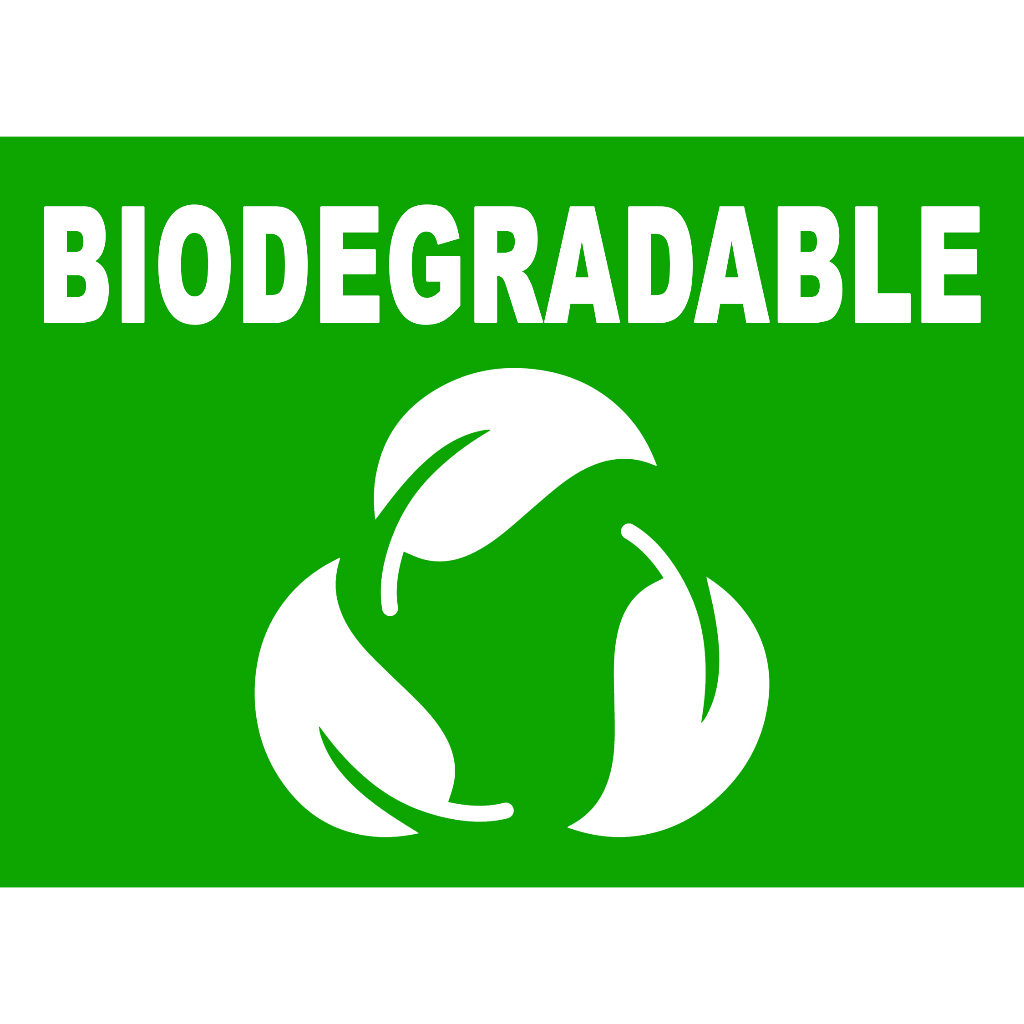 SIGN BIODEGRADABLE INFECTIOUS RECYCLABLE RESIDUAL 5.5x7.5 INCHES ...