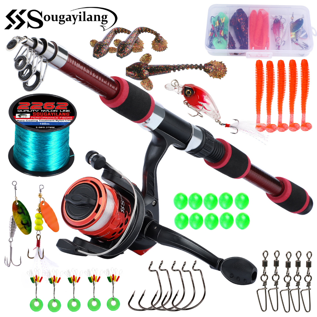 Sougayilang Spinning Rod 1.8 M and Reel 3bb 5.5:1 Fishing Set | Shopee ...