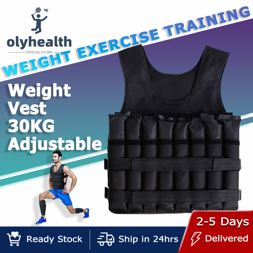 Weighted Vest With Free Sand Bags 32KG Adjustable For Steel Or Sand ...
