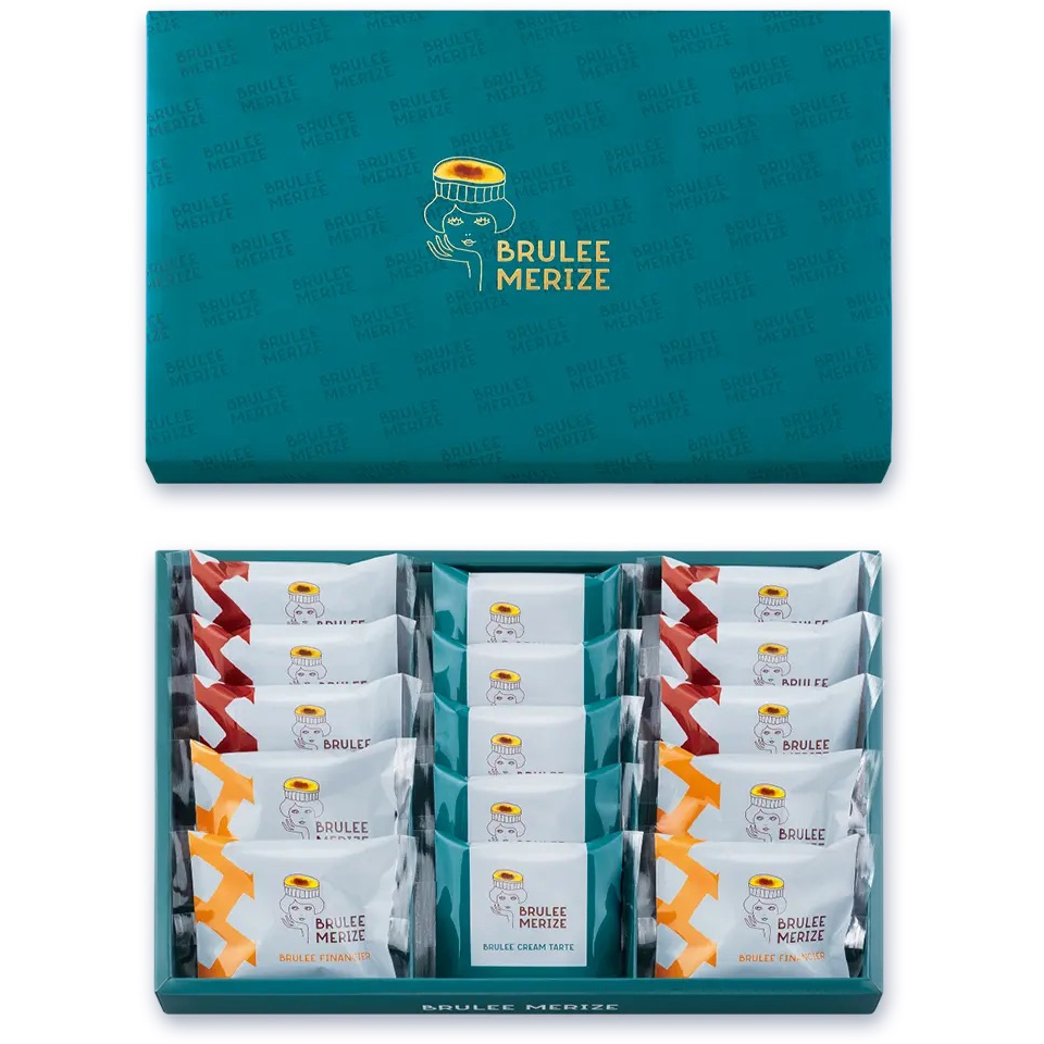 【JAPAN BOX】Brulee Merize , Assortment of 3 types of brulee sweets, 15 ...