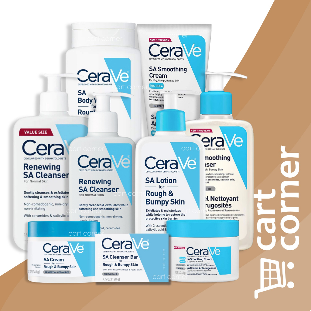 CeraVe SA Smoothing | Renewing SA Cleanser | SA Cream | SA Lotion ...