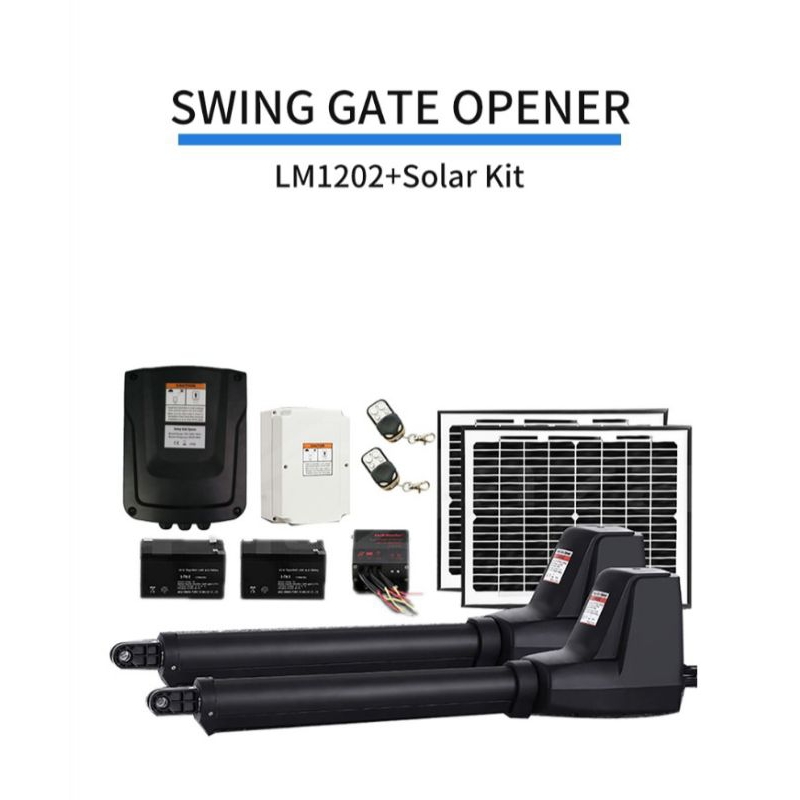 Remote control solar powered automatic swing gate closer DIY 220V ...