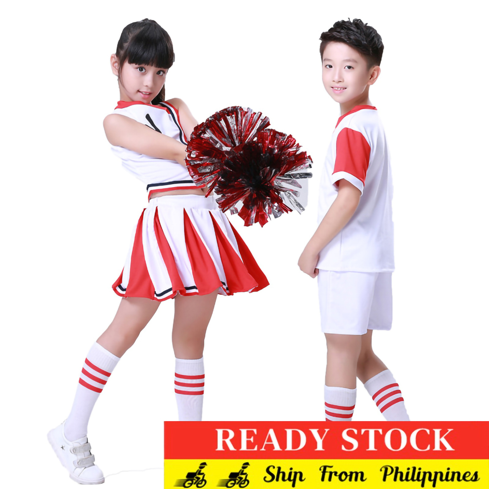 Ready Stock Kids Cheerleader Costume Halloween Fancy Dress Girls Boys ...