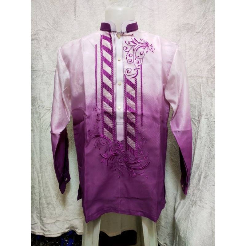 Barong tagalog colored barong for men Chinese collar piña organza with ...