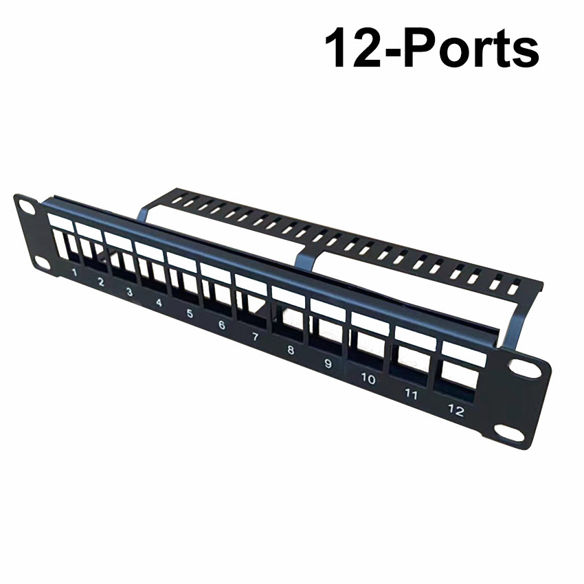 12/24/48 Port Blank Keystone Patch Panel 1U Stp/Utp Rack Wall Mount ...