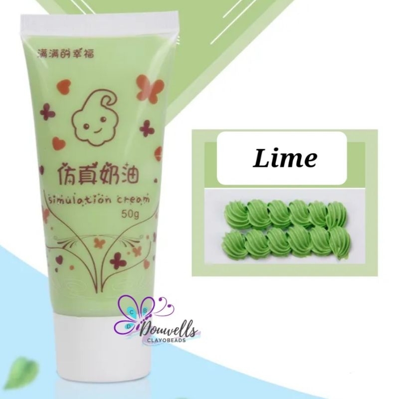 50g Fake Whipped Cream Simulation Glue DIY Phone Cream Glue Decoden ...