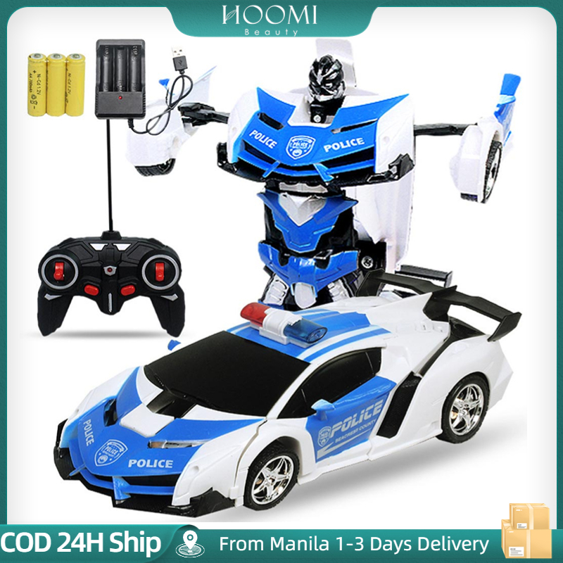 2 in 1 RC Car Transformation Robots Children Boys Toys Outdoor Remote ...
