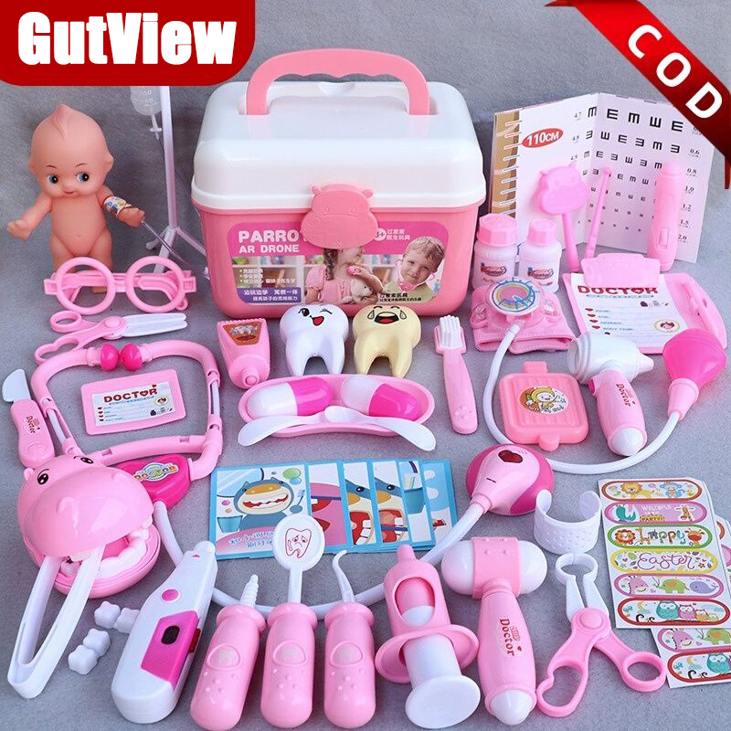 65PCS Doctor Toys Set Nurse Stethoscope Injection Girl Medical Box ...