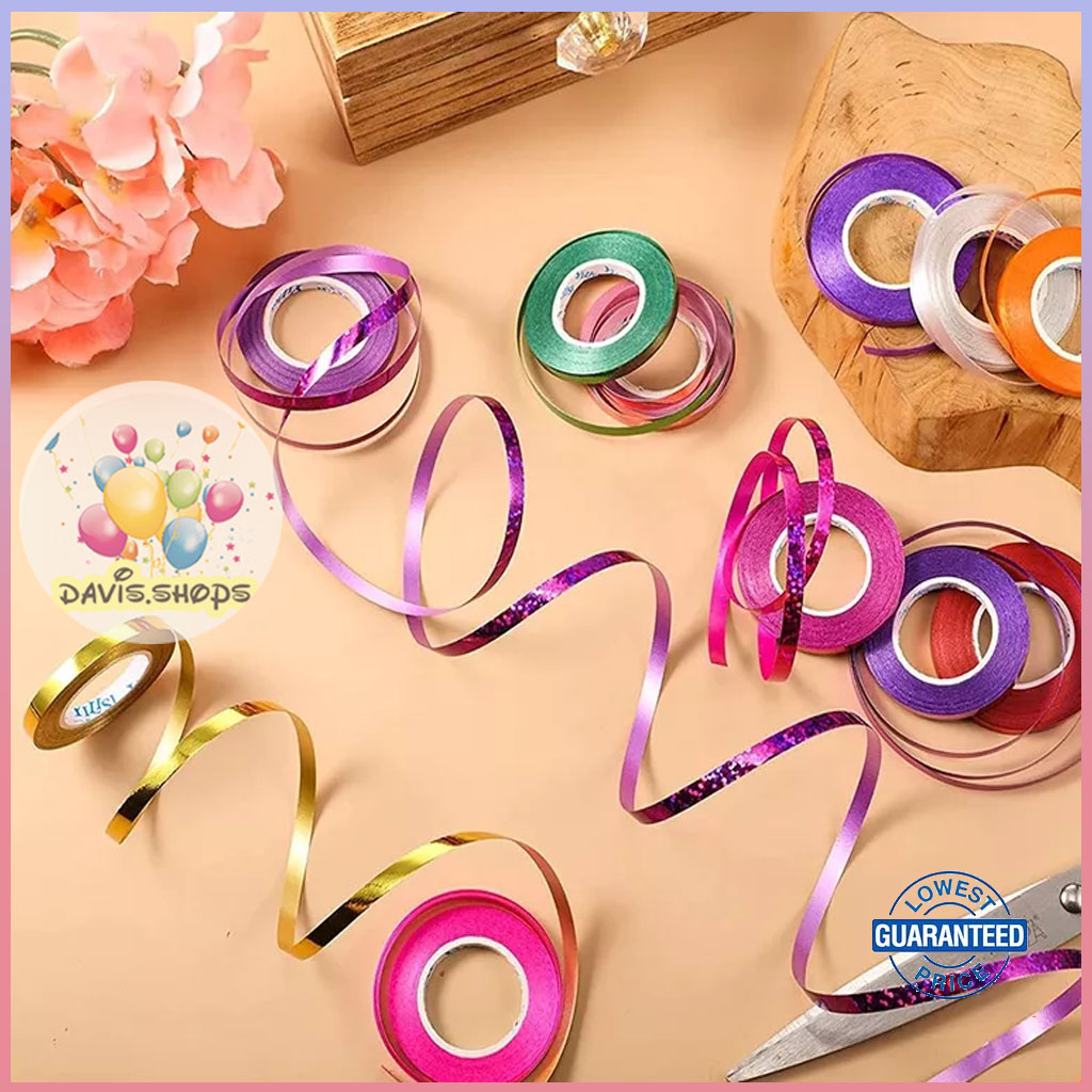 10m Balloons Ribbon Latex Balloon Satin Ribbon Roll Wedding Birthday ...