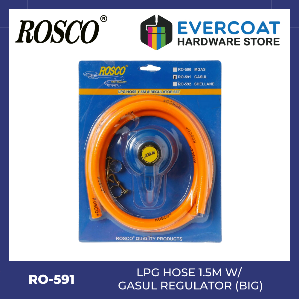 RO-591 Rosco LPG Hose 1.5m with Gasul Regulator (Big) | Shopee Philippines