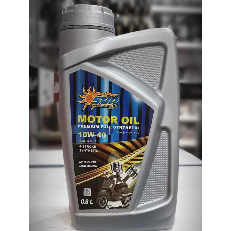 Sun Racing Motor Oil 10W40 Fully Synthetic Matic 800ml | Shopee Philippines