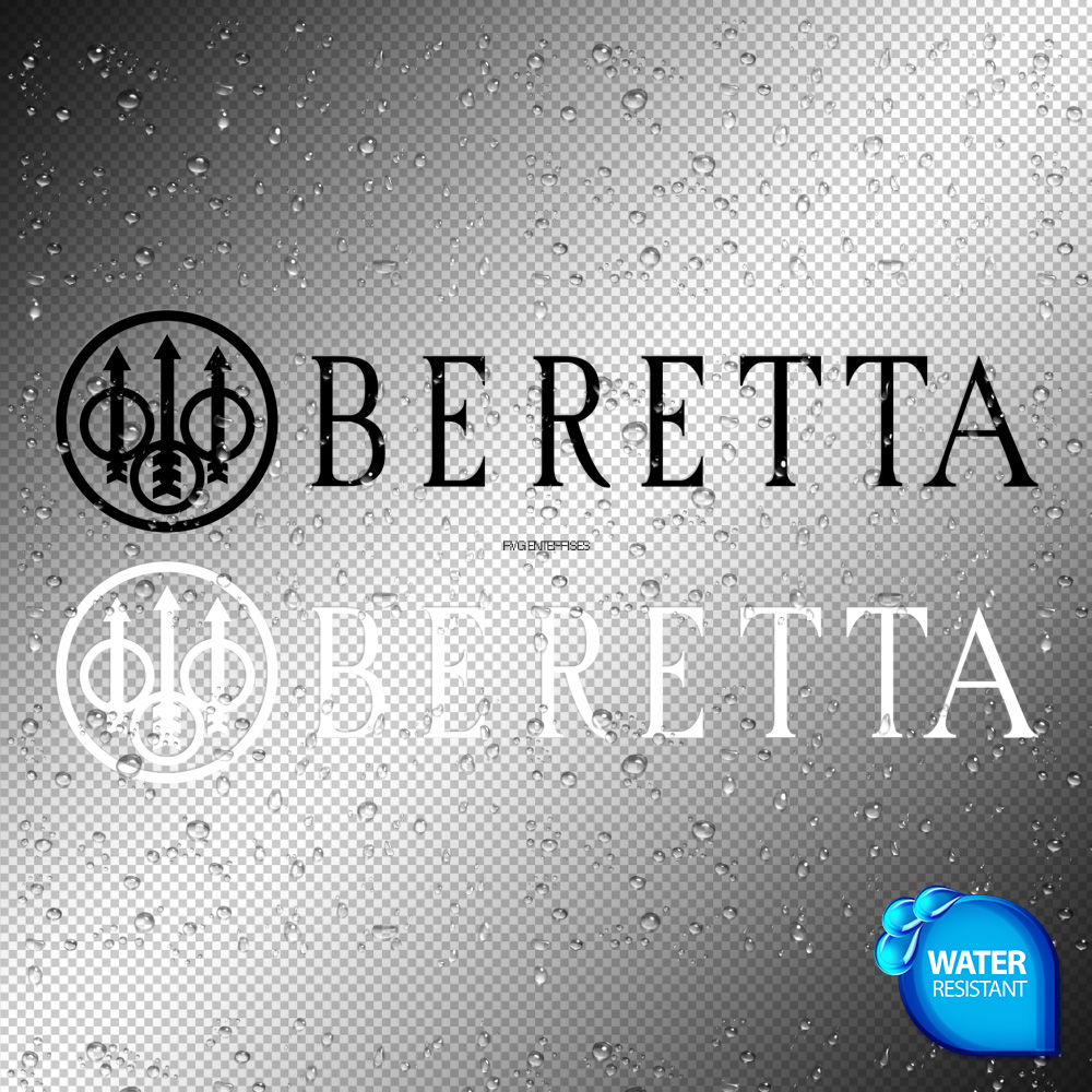 Stickers (1X) Beretta | Weather proof decals | 8 inches | cut-out ...