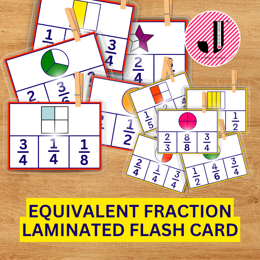 Equivalent Fraction Laminated Flash Card | FRACTION EQUIVALENT | School ... Equivalent Fraction Laminated Flash Card | FRACTION EQUIVALENT | School ...