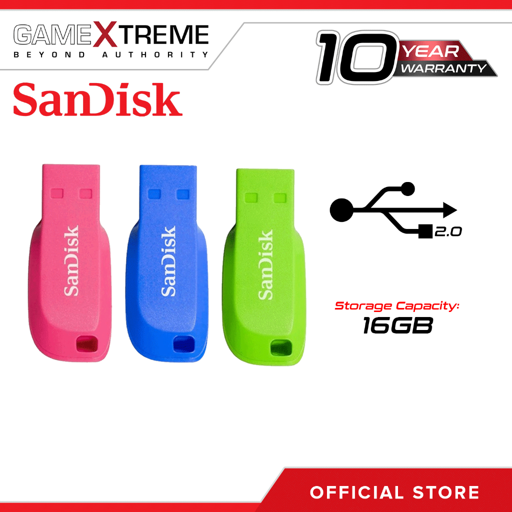 SanDisk Cruzer Blade CZ50C 16GB USB 2.0 Flash Drive | Shopee Philippines