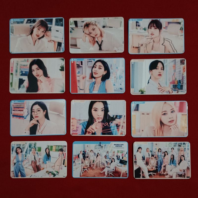 TWICE Secret Life@Office Desk Calendar Photos as Customized Photocards ...