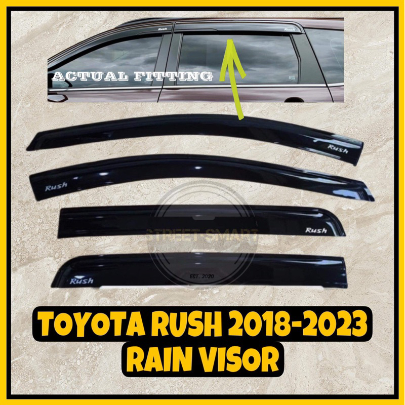 TOYOTA RUSH RAIN VISOR 2018 to 2025 | Shopee Philippines
