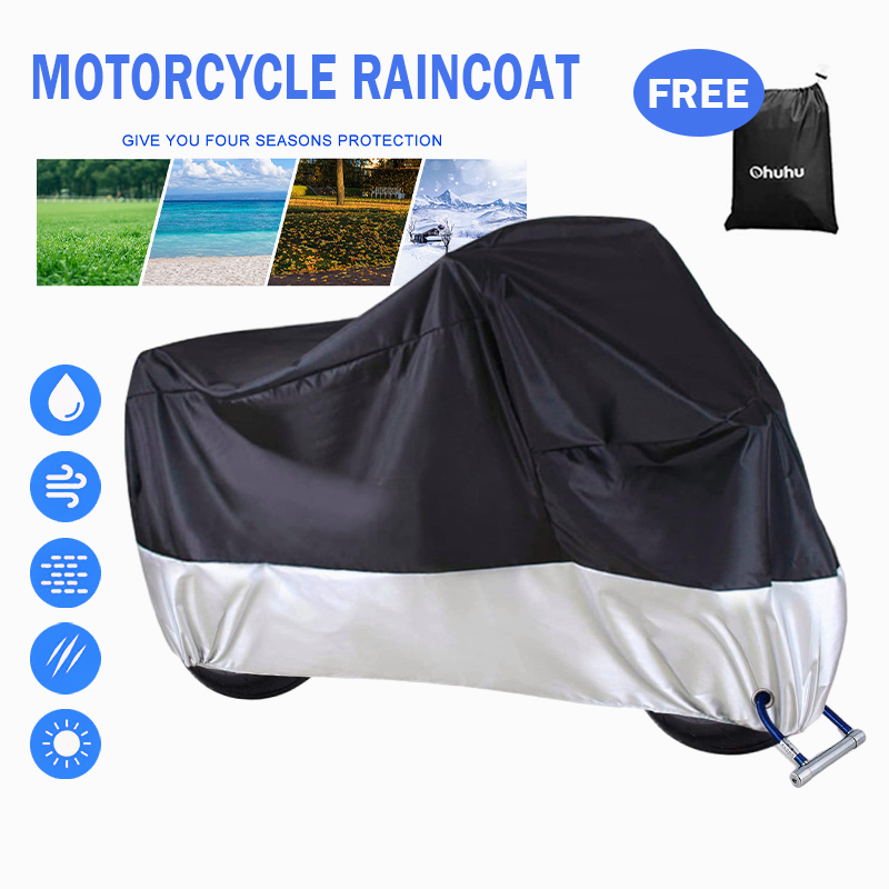Rain Dust UV Motorcycle Cover Universal Waterproof Motor Cover & Bike ...