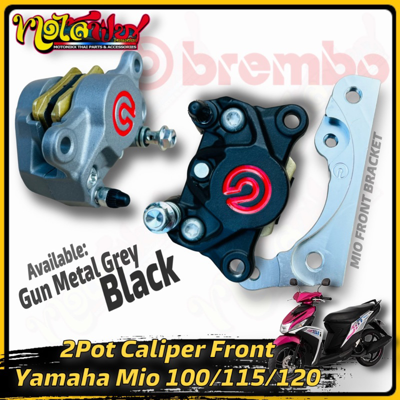 MIO 2POT CALPER with Mio Bracket Mxi M3 Mio Sporty 190-200mm | Shopee ...