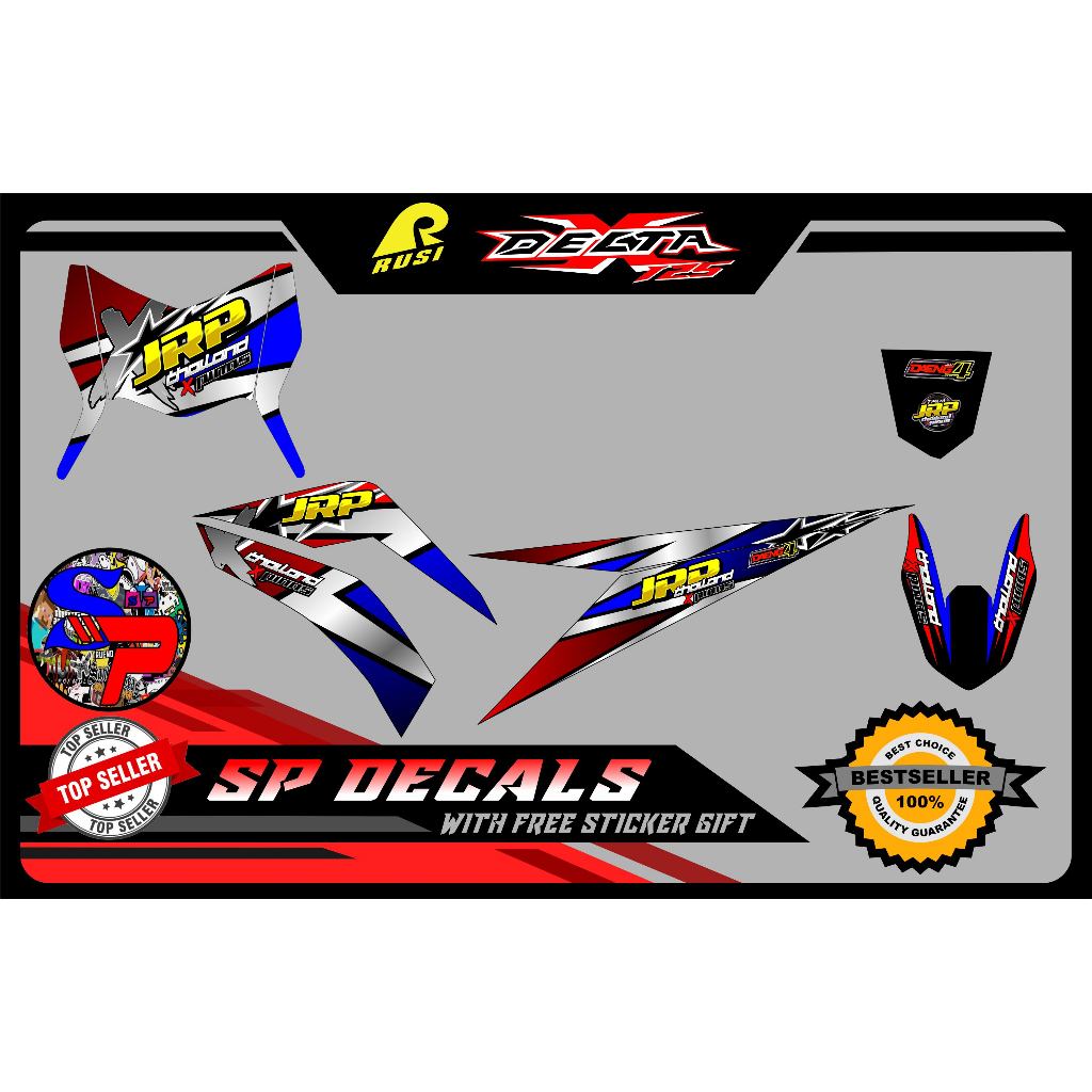 Rusi Delta 125 & 110 Stikcer Decal durable and high quality | Shopee ...
