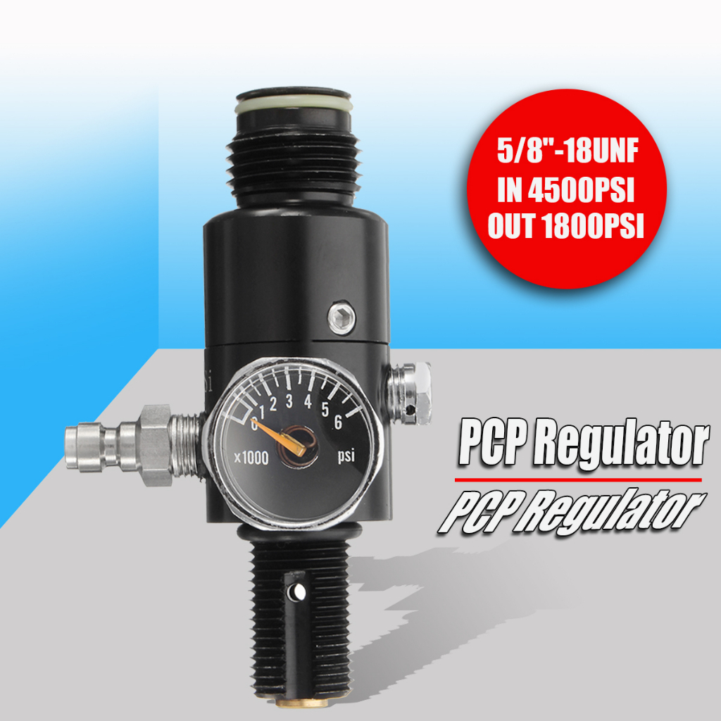 5/8" - 18UNF Paintball PCP HPA regulator valve 4500psi High Pressure ...