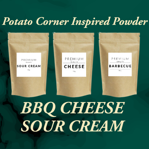 Potato Corner Powder Flavoring - Cheese Barbeque BBQ Sour Cream Fries ...